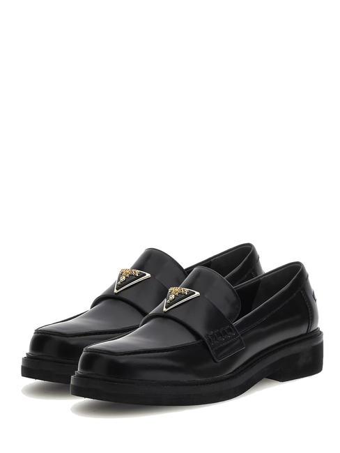 Guess Shatha Mocassin En Cuir Noir - Achetez À Prix Outlet!