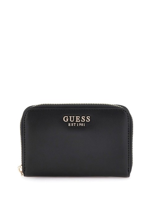 Guess Laurel Portefeuille Moyen, Zippé Sur Tout Le Pourtour Noir ...