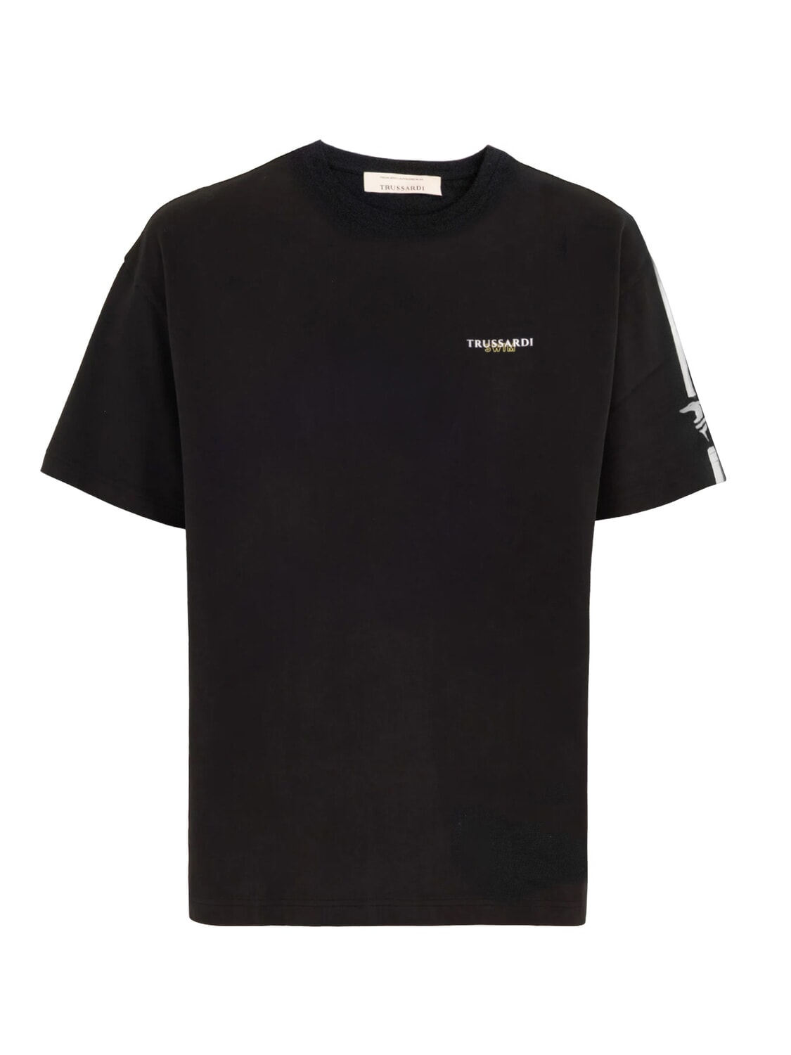 Calvin Klein Washed Woven Label T-Shirt En Coton À Manches Courtes ...